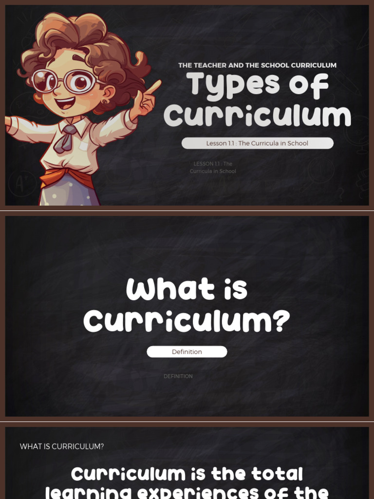 Types of Curriculum - Learner's | PDF | Curriculum | Educational Assessment