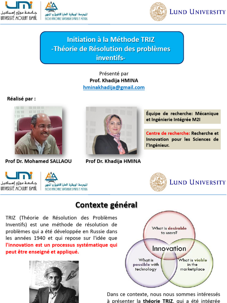 Introduction à la méthode TRIZ pour l'innovation | PDF