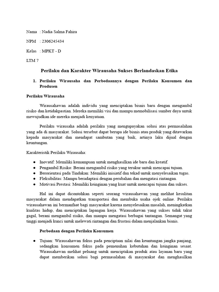 LTM 7 - MPKT D - Nadia Salma Fahira - 2306245434 | PDF
