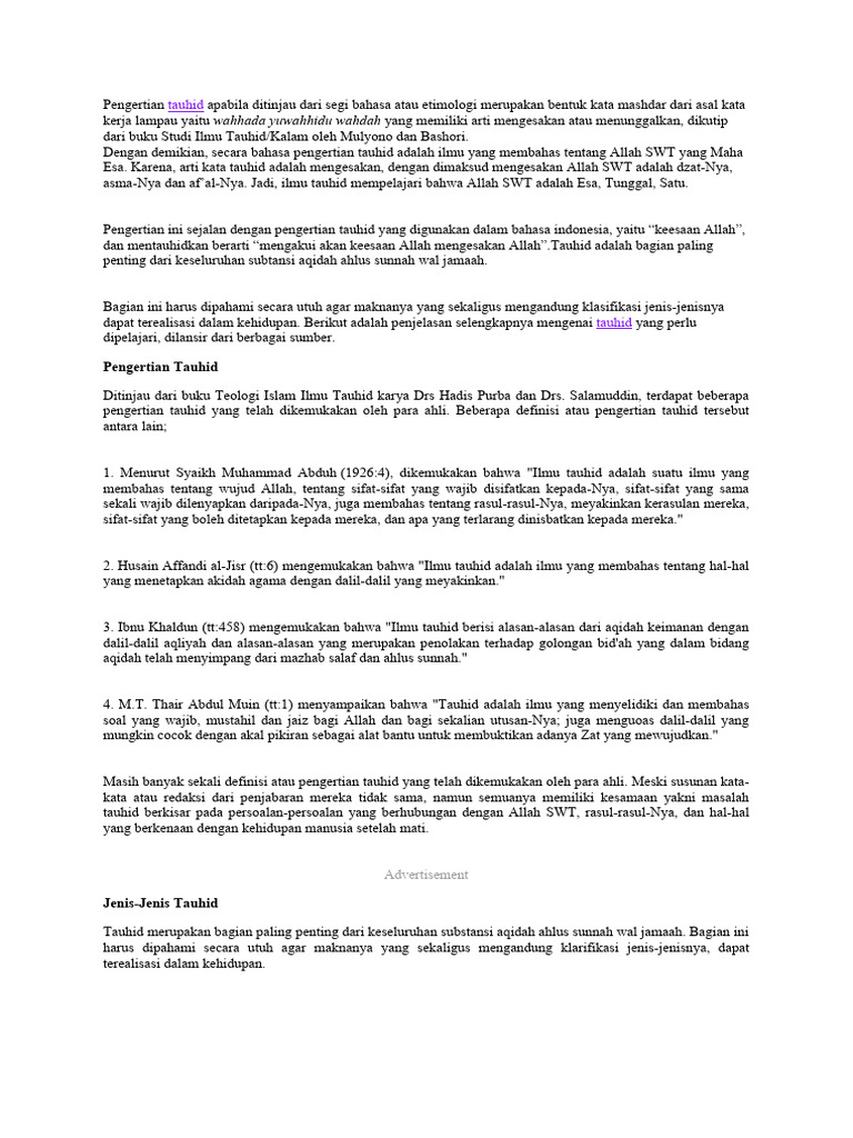 Tauhid | PDF