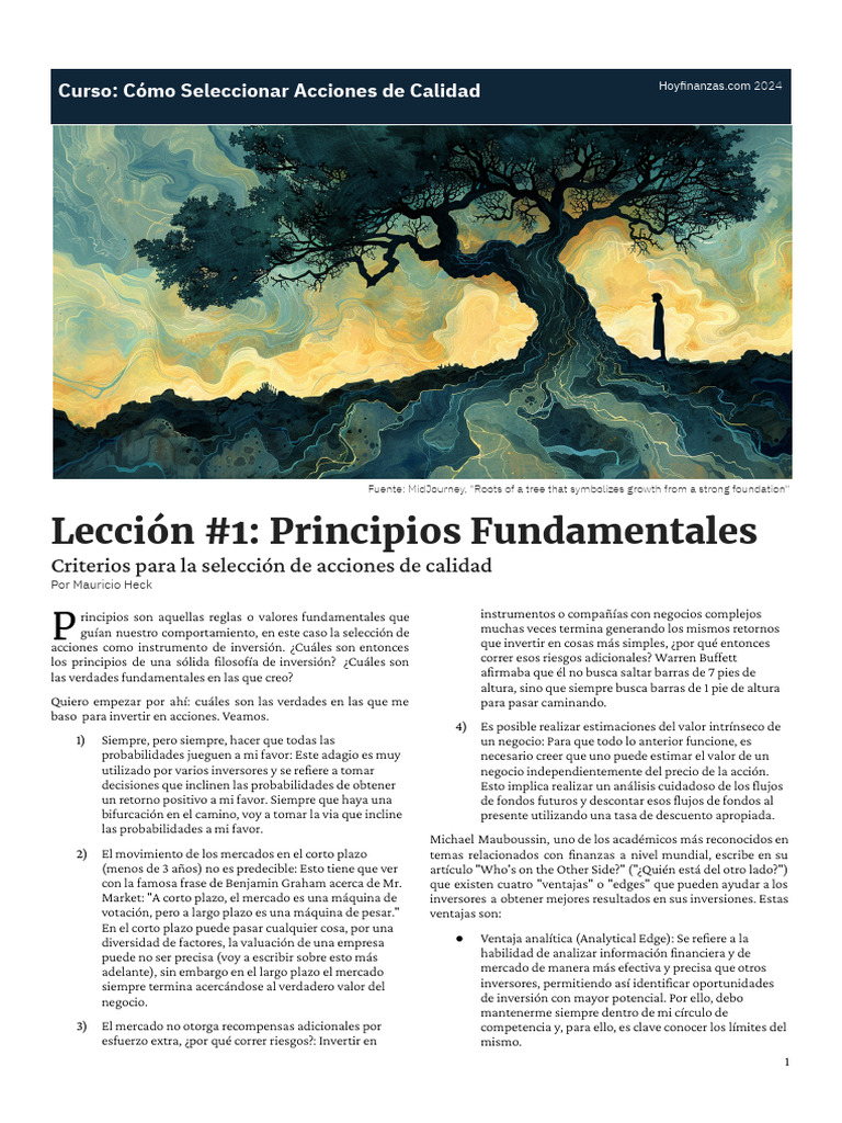 ? Lección 01 - Curso - Cómo Seleccionar Acciones | PDF | Business ...
