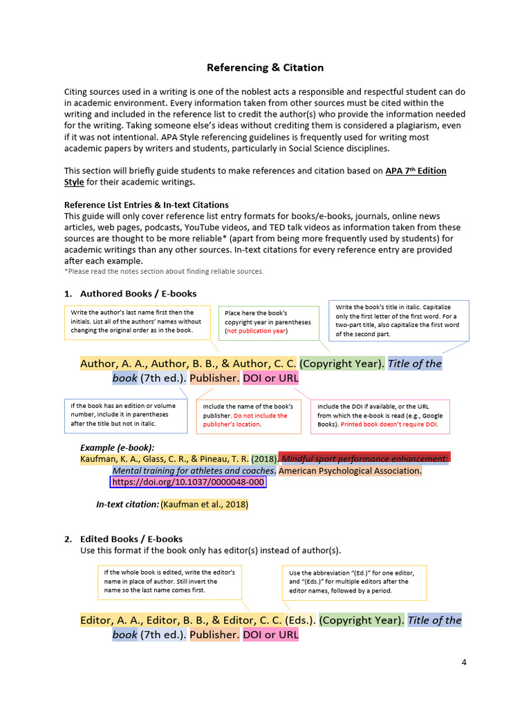 Students Academic Writing Citation Guide | PDF | Citation | Apa Style