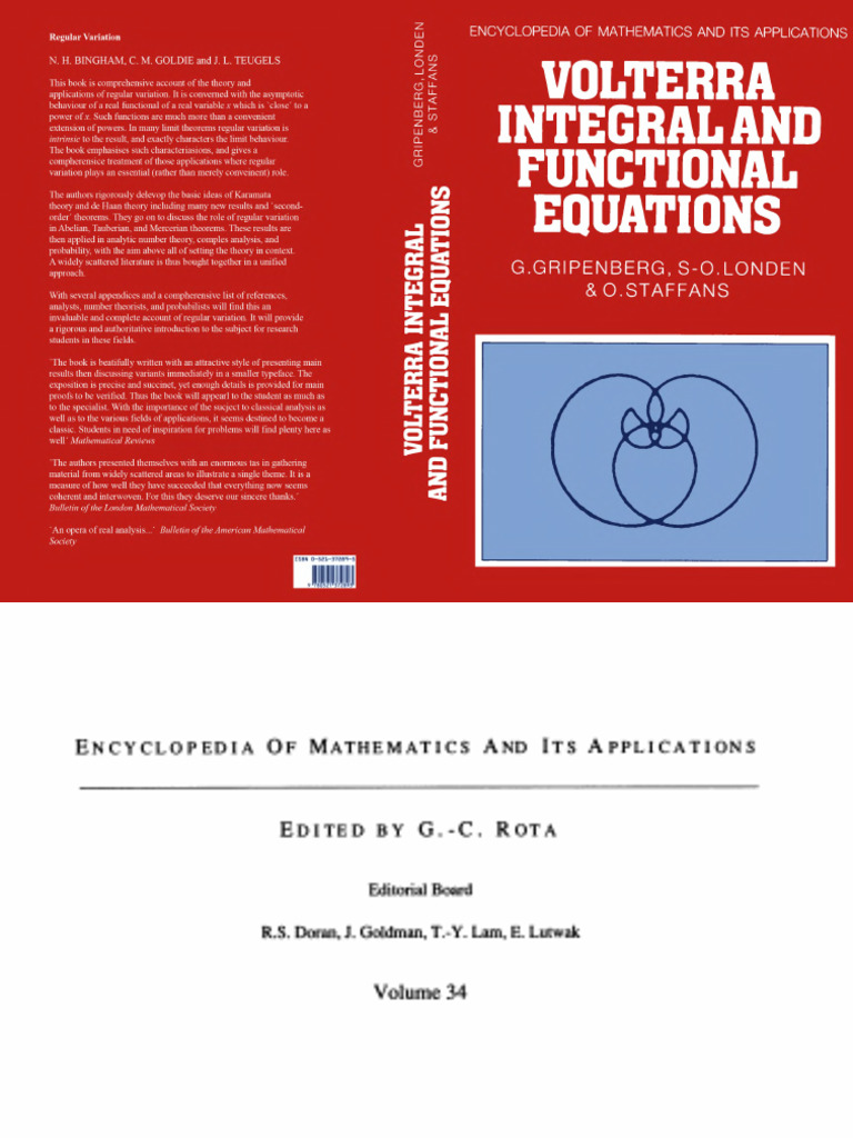 Volterra Integral and Functional Equations | PDF