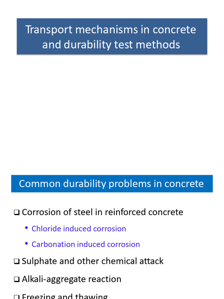 Durability Test Methods | PDF | Diffusion | Adsorption