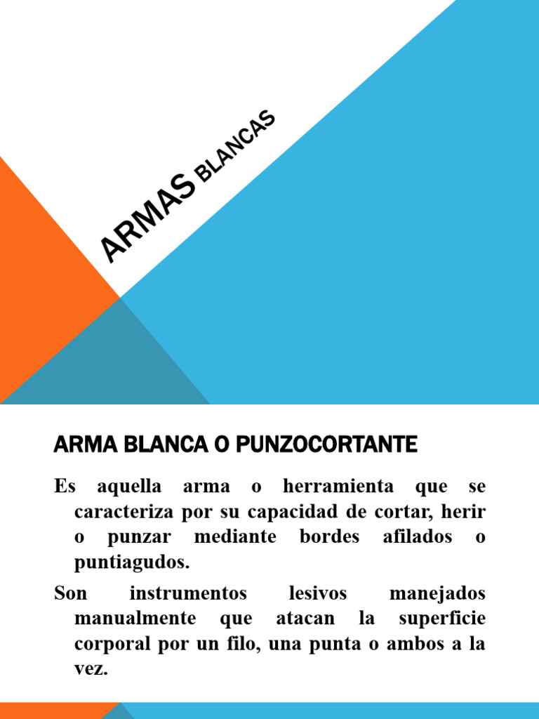 Tipos de Armas Blancas y Clasificación | PDF