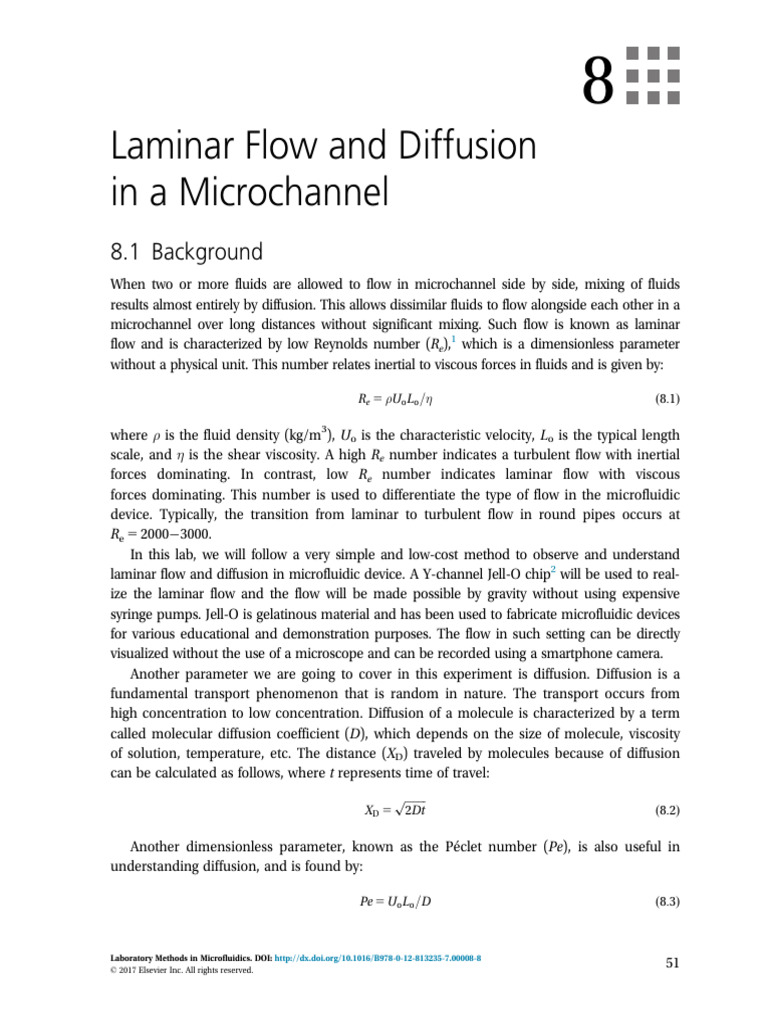 Laminar Flow and Diffusion in A Microchannel | PDF | Fluid Dynamics | Laminar Flow