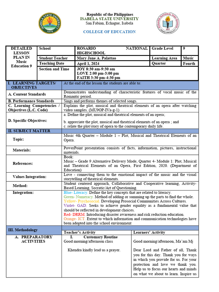 Module 1 - Music DLP | PDF | Vocal Music | Opera