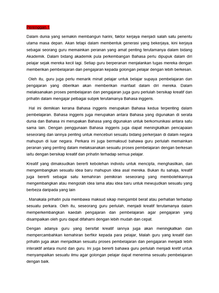 Contoh Karangan | PDF