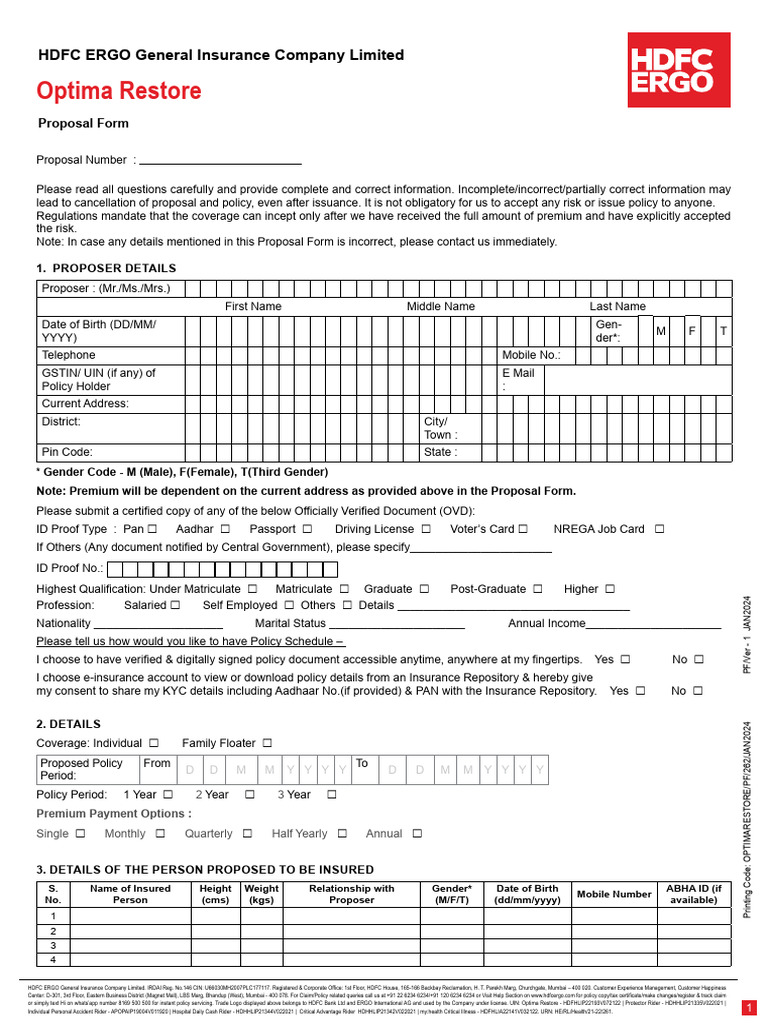 Optima Restore | Download Free PDF | Insurance | Payments