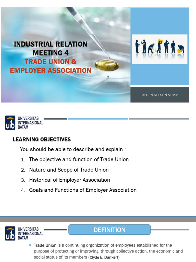 Trade Union and Employer Association Overview | PDF | Trade Union ...