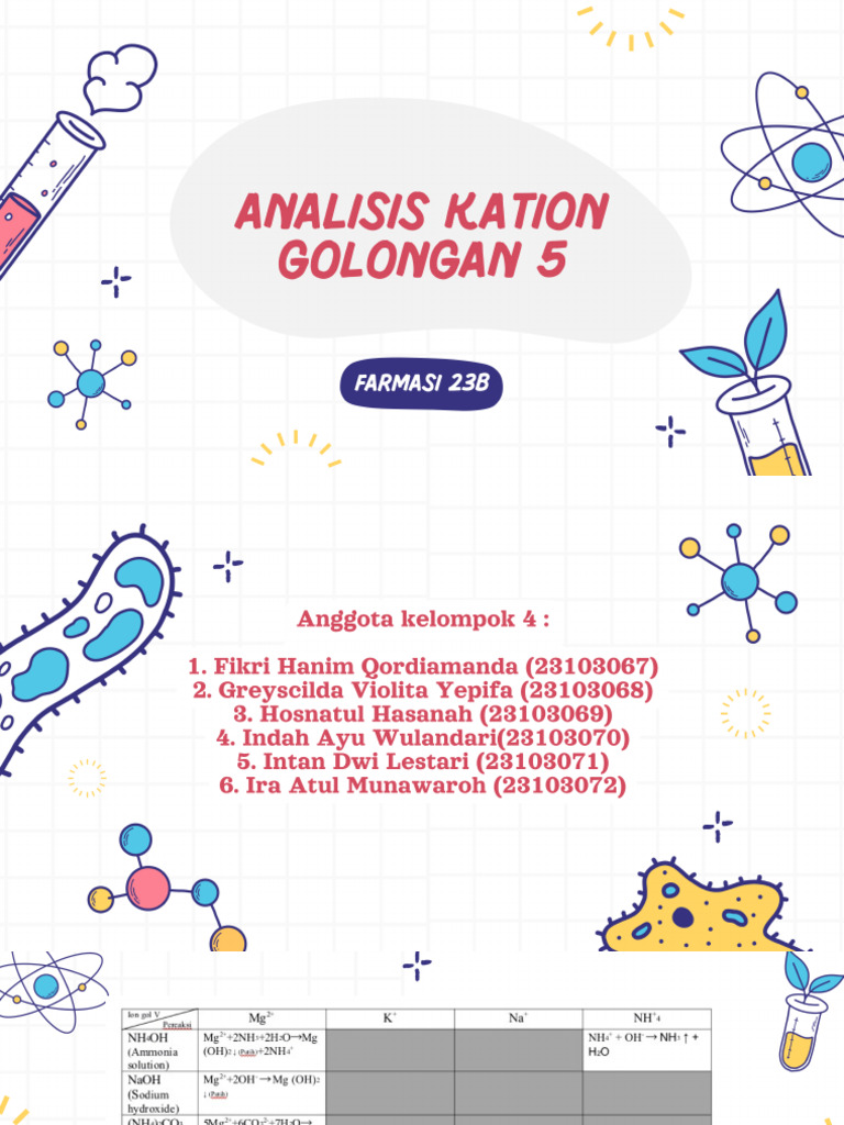Kation Golongan 5 | PDF