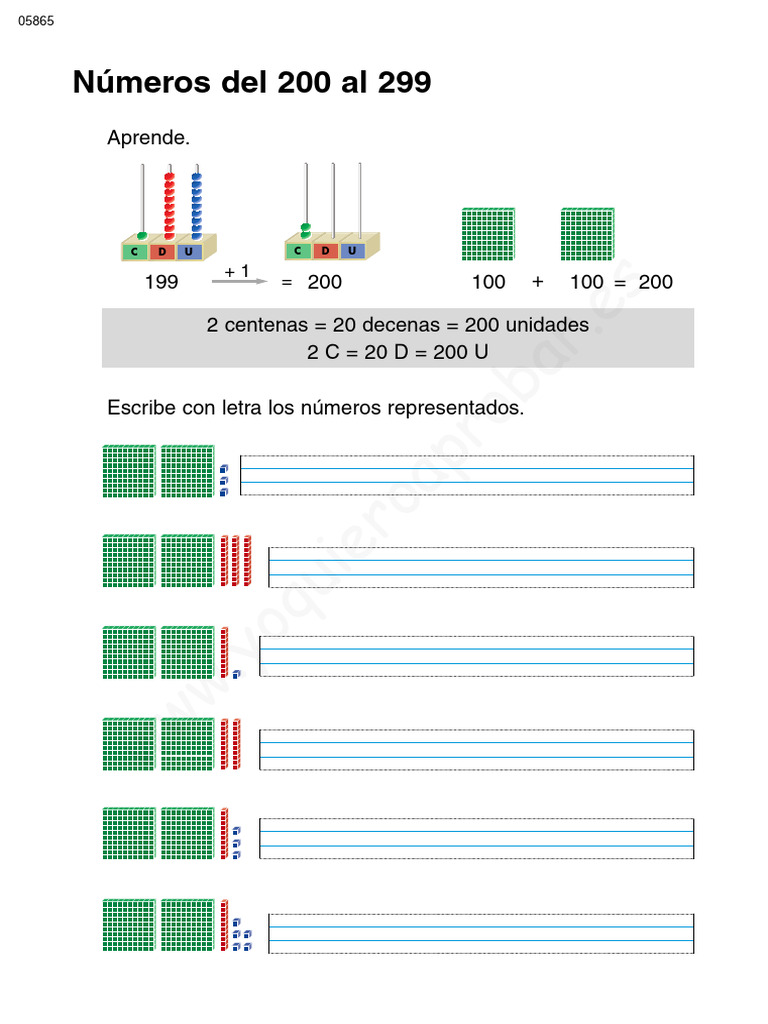 WWW - Yoquieroaprobar.es: Números Del 200 Al 299 | PDF