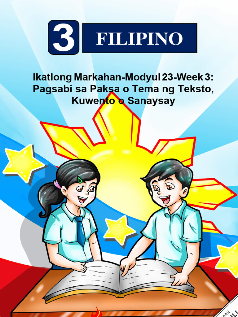 Filipino3 - Q3 - Mod23 - Week3 - Pagsabi Sa Paksa o Tema NG Teksto | PDF
