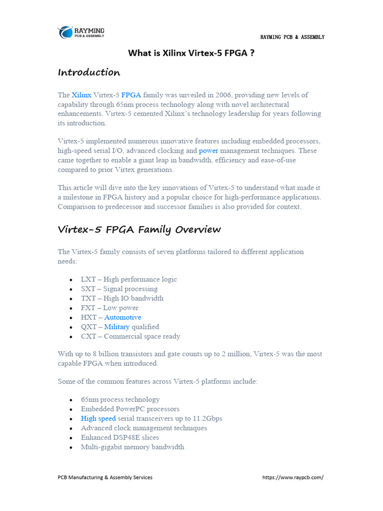 What Is Xilinx Virtex-5 FPGA | PDF | Field Programmable Gate Array | Electronics