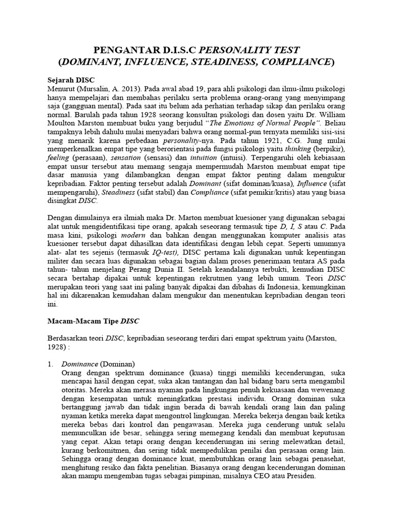 Penjelasan DISC | PDF