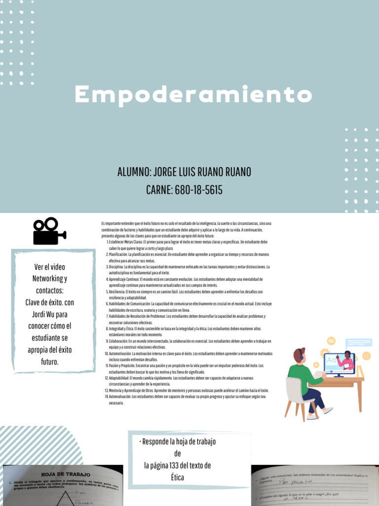 Empoderamiento | PDF | Aprendizaje | Planificación
