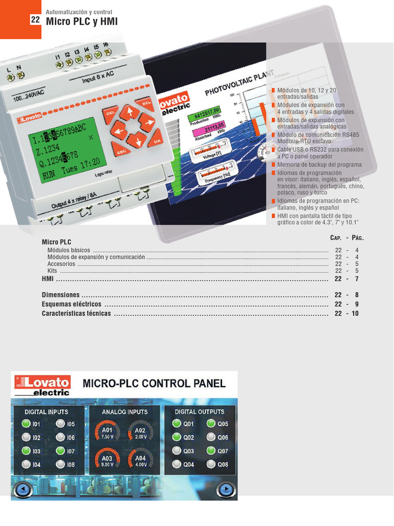22 - Micro PLC y HMI | PDF | Controlador lógico programable | Relé