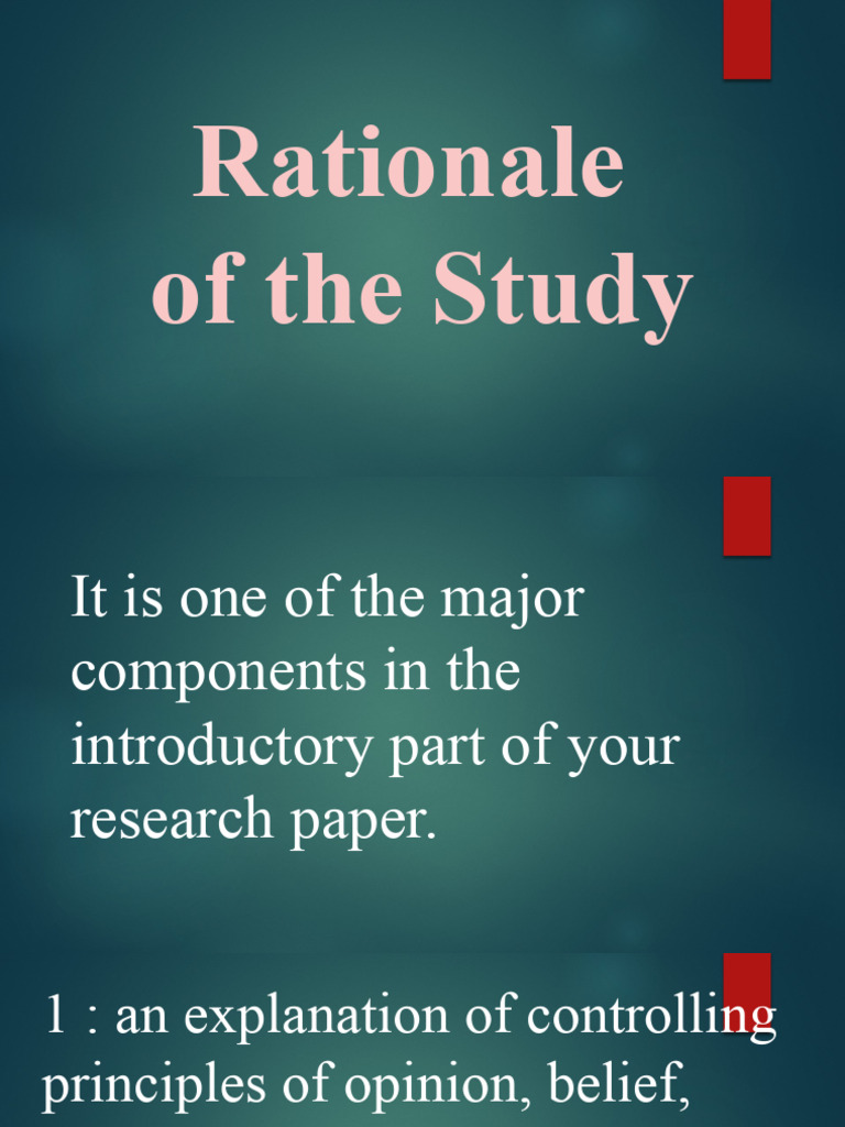 Lesson12 - Rationale of The Study | PDF | Educational Technology ...
