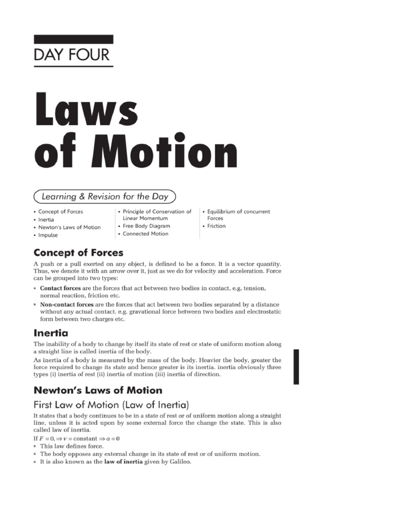 Laws of Motion | PDF