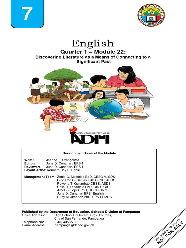 English: Quarter 1 - Module 22 | PDF | Learning | Epic Poetry