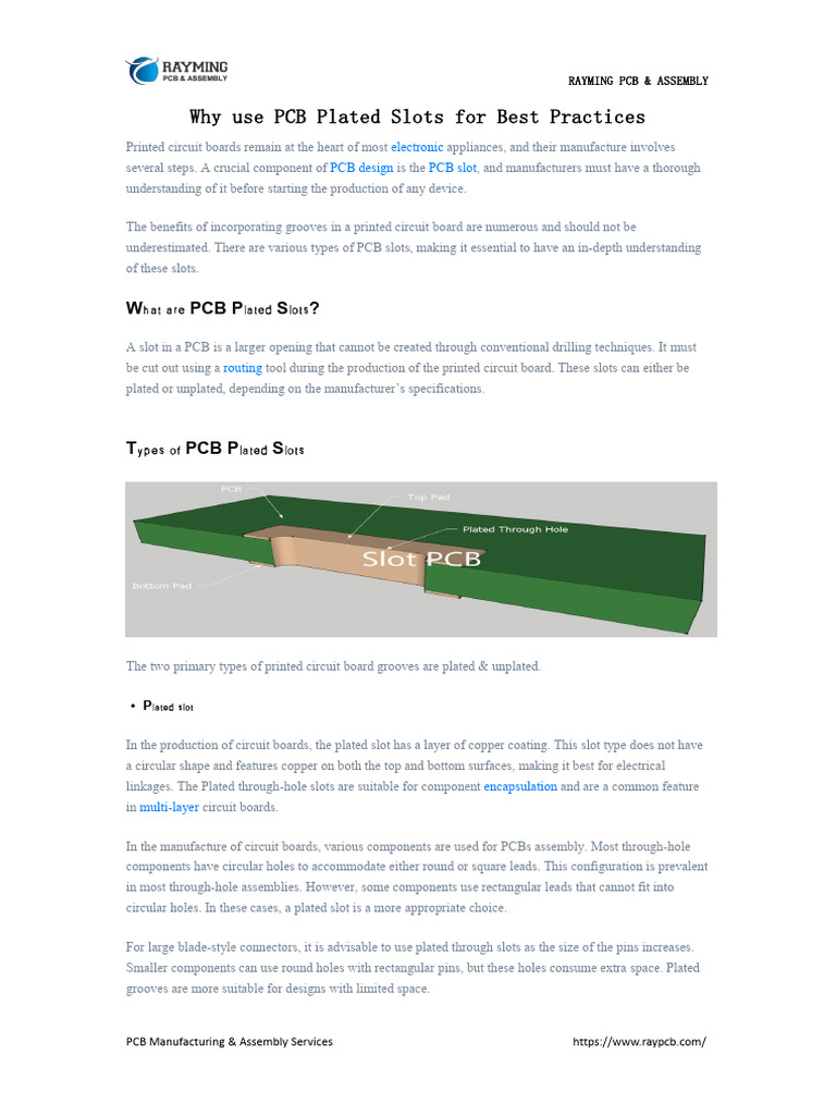 Why Use PCB Plated Slots For Best Practices | PDF | Printed Circuit ...