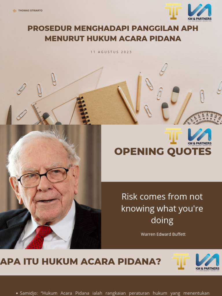 Prosedur Menghadapi Panggilan APH Menurut Hukum Acara Pidana - 2 | PDF