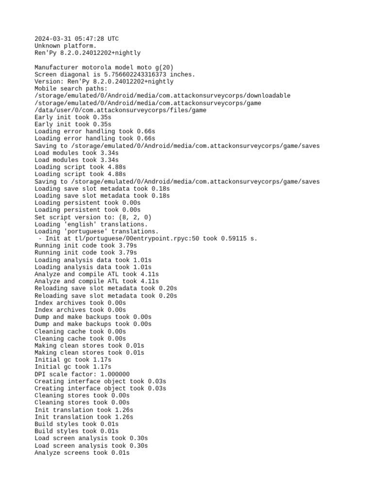 Log | PDF | Metadata | Software