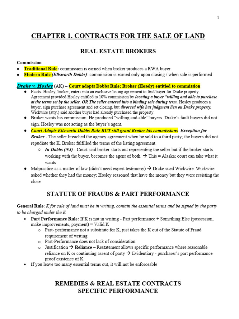 Real Estate Outline | PDF | Mortgage Law | Foreclosure