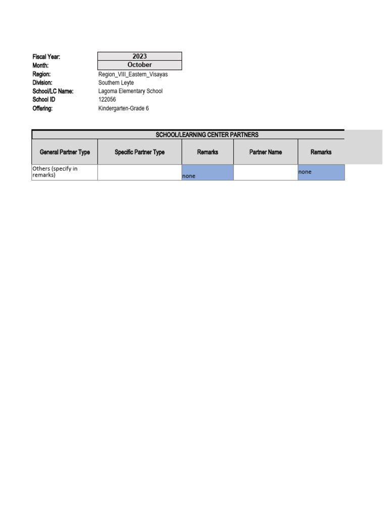 Lagoma Es DPDS Template Q4 Oct 2023 | PDF | Emergency Management ...