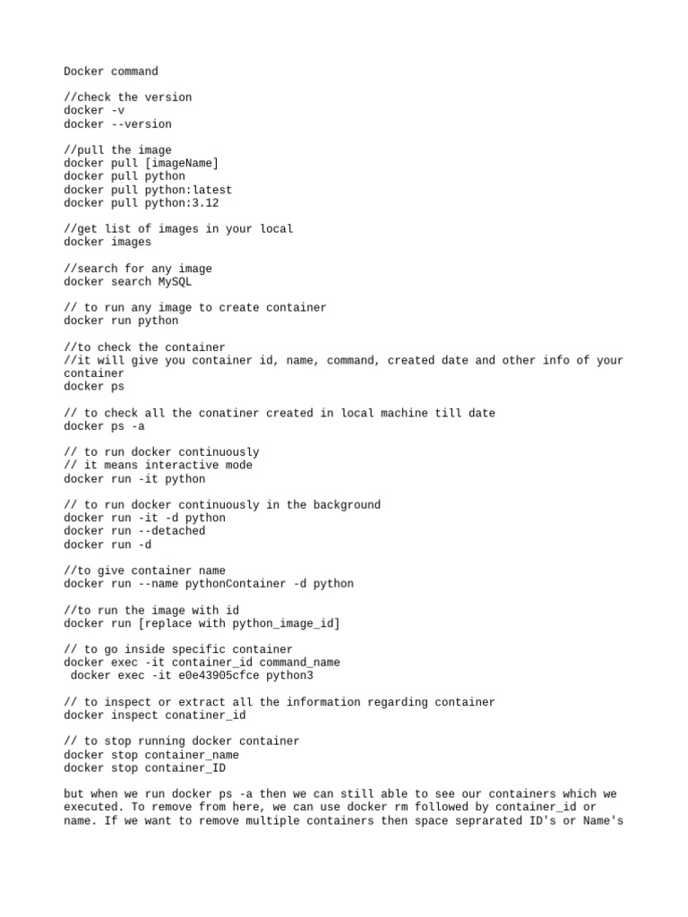 Docker Command Pdf