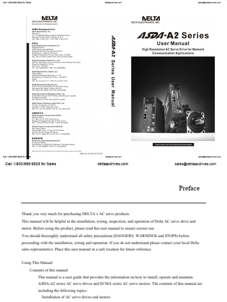 Delta ASDA A2 User Manual | PDF | Electromagnetic Interference | Electrical Wiring