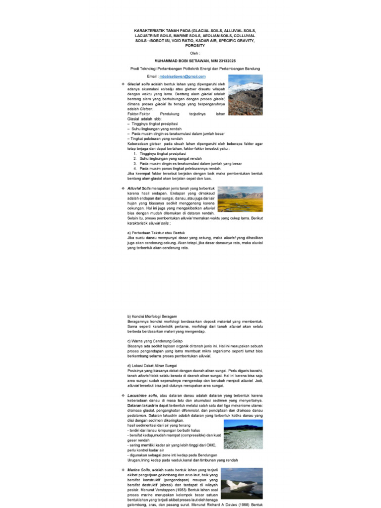 Karakteristik Tanah Pada - 00001 | PDF