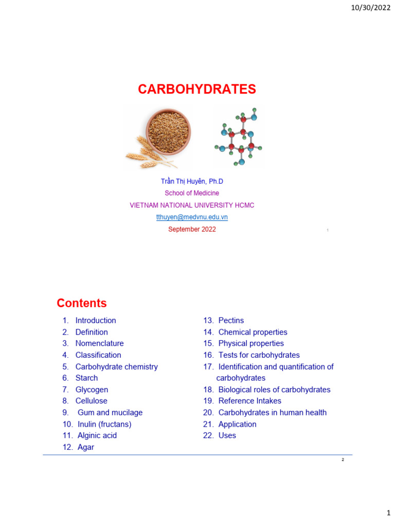 Comprehensive Guide to Carbohydrates | PDF | Carbohydrates | Glucose