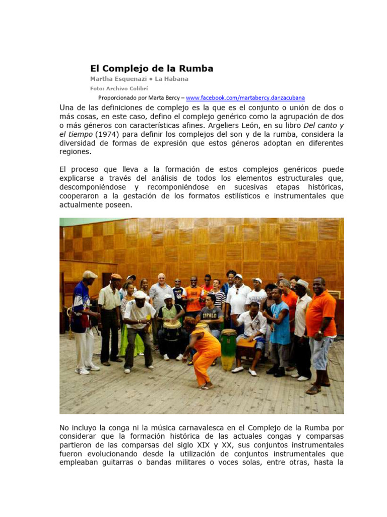 El Complejo de La Rumba | PDF | Las artes escénicas | Musica ...