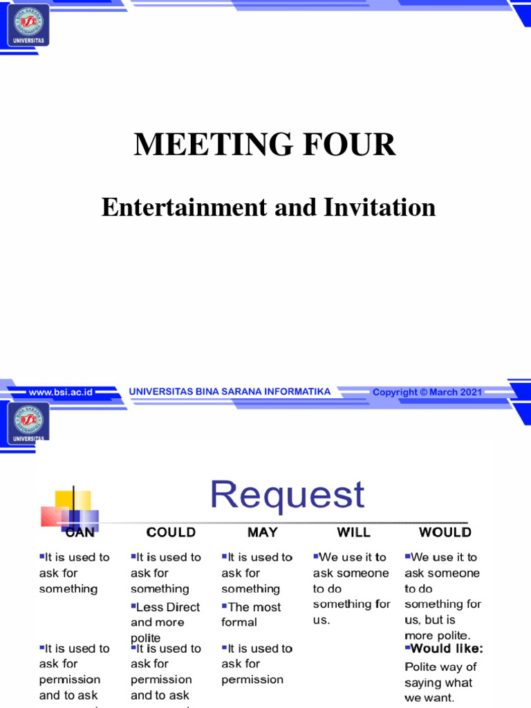 Meeting Four: Entertainment and Invitation | PDF | Sound Recording ...