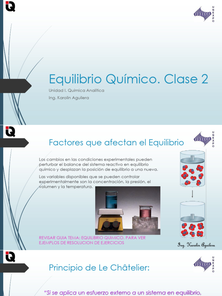 Factores que Afectan el Equilibrio Químico | PDF | Equilibrio químico | Gases