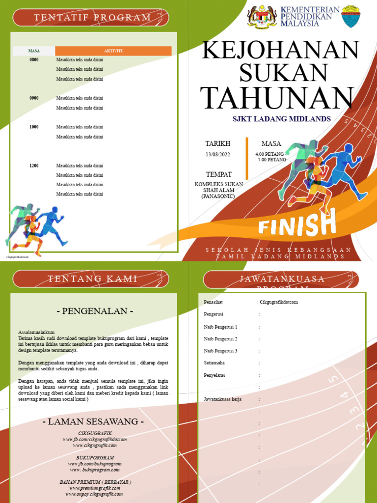 Buku Program Sukan Tahunan 2020 Cikgugrafik | PDF