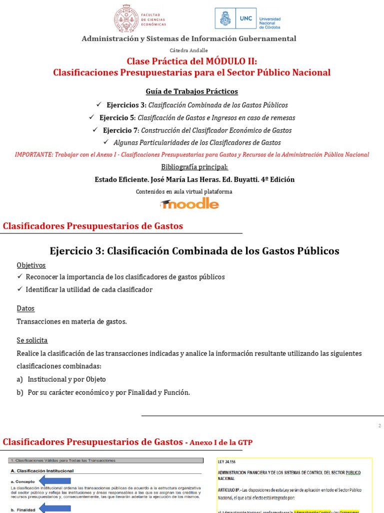 Unidad 3 Cap 8 Práctico Clasif de Gastos - Ejerc 3 y Excep. Gastos | PDF | Gastos ...