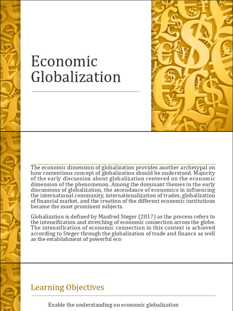 Economic Globalization1 | PDF | Bretton Woods System | Globalization