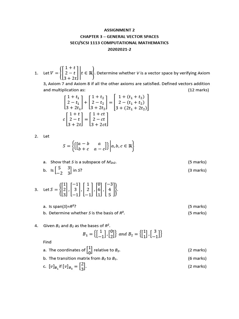 Assignment 2 (Chapter 3) Computational Mathematics | PDF