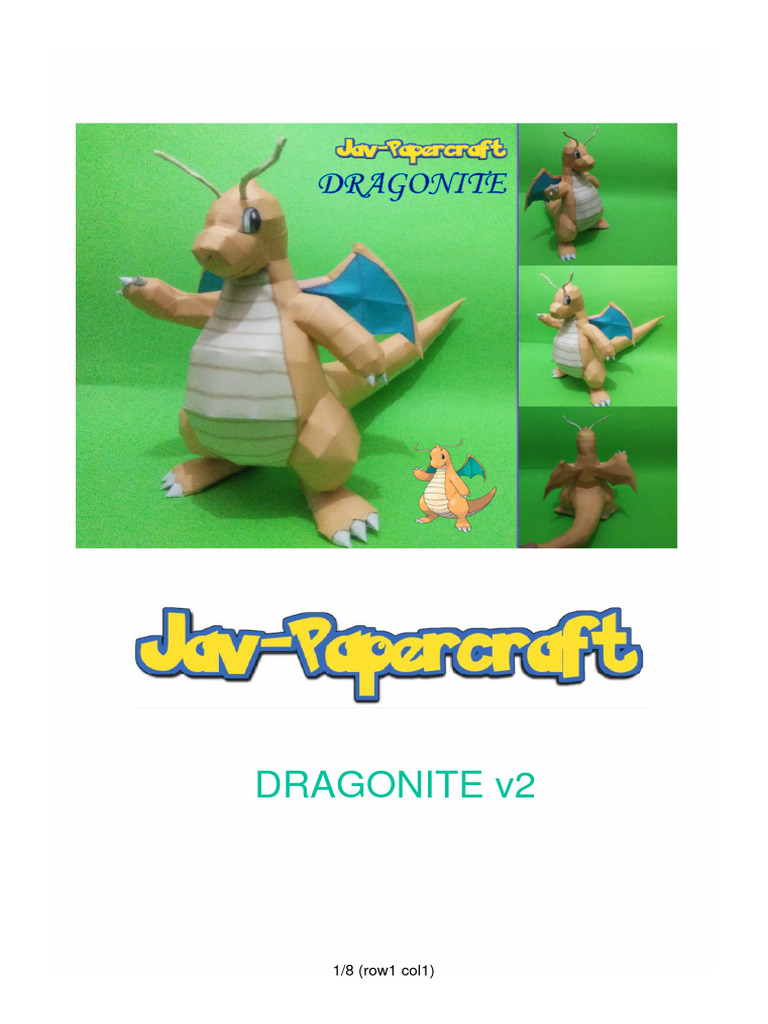 Dragonite Shiny - Jav Papercraft | PDF