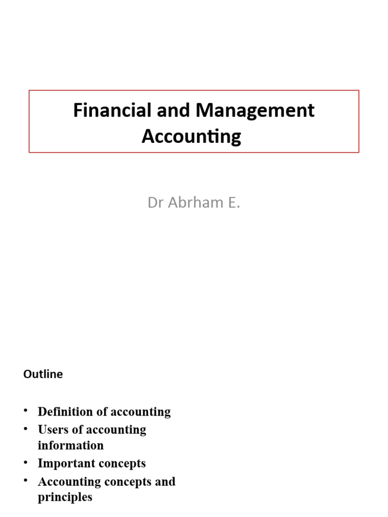 FMS Chapter One | Download Free PDF | Revenue | Accounting
