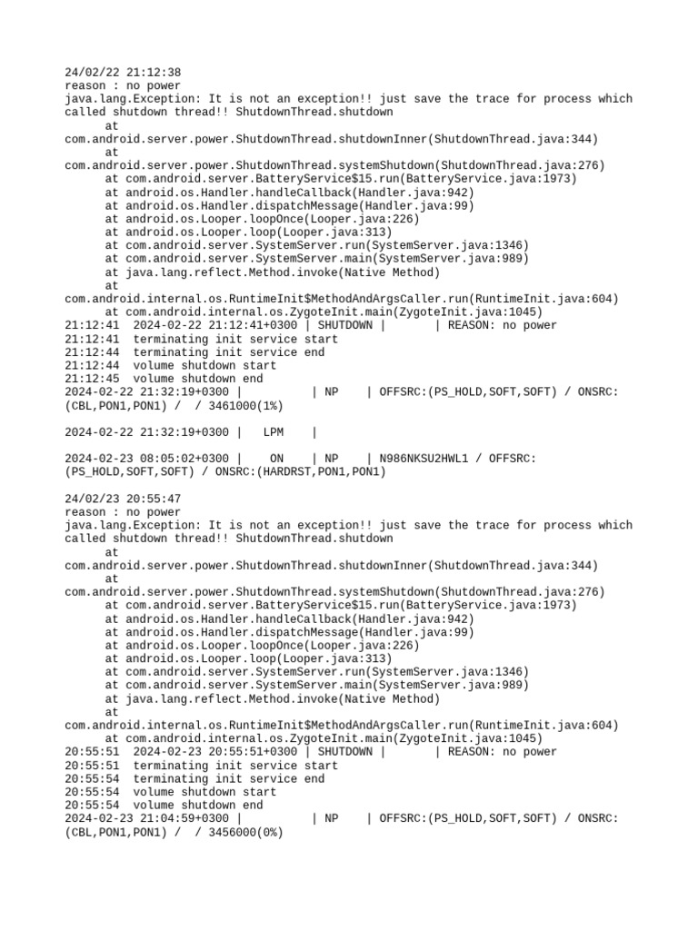 Power Off Reset Reason Backup Pdf Java Programming Language Object Computer Science 4979