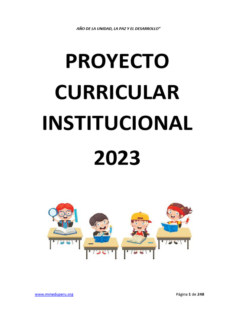 Pci Primaria - Proyecto Curricular Institucional 2023 | PDF