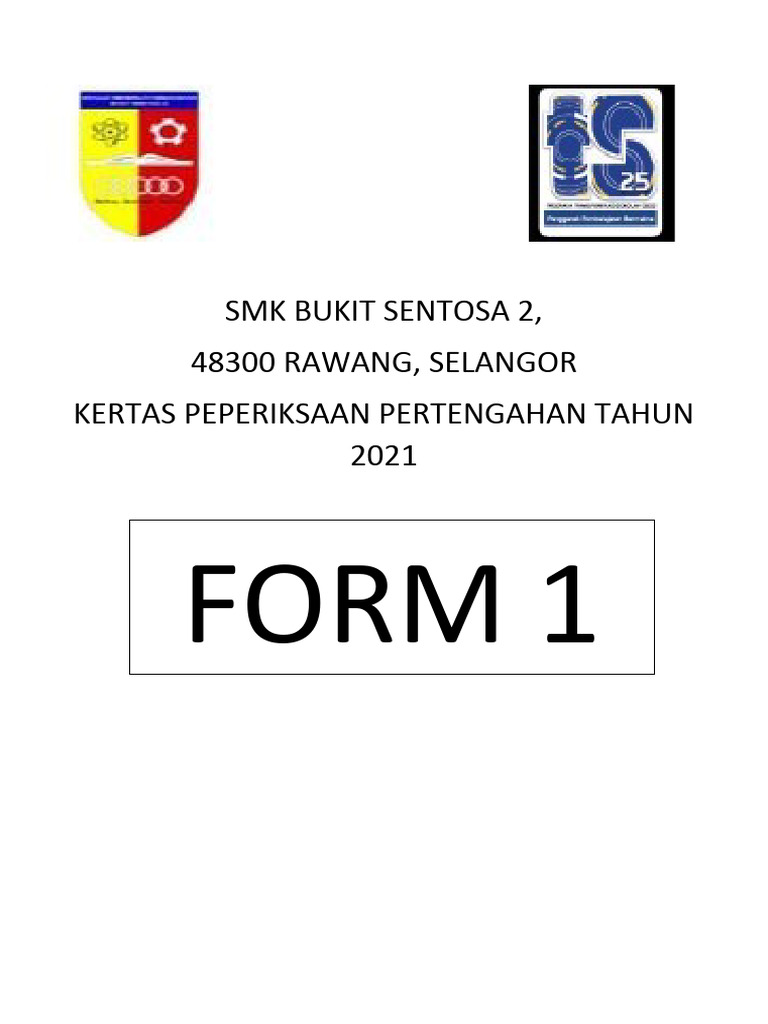 Mid Term Exam Paper Form 1 To 4 2021 | PDF | Chocolate | Cocoa Bean