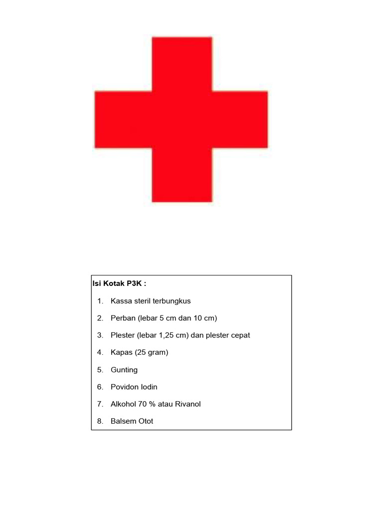 Lambang Dan Isi Kotak p3k | PDF