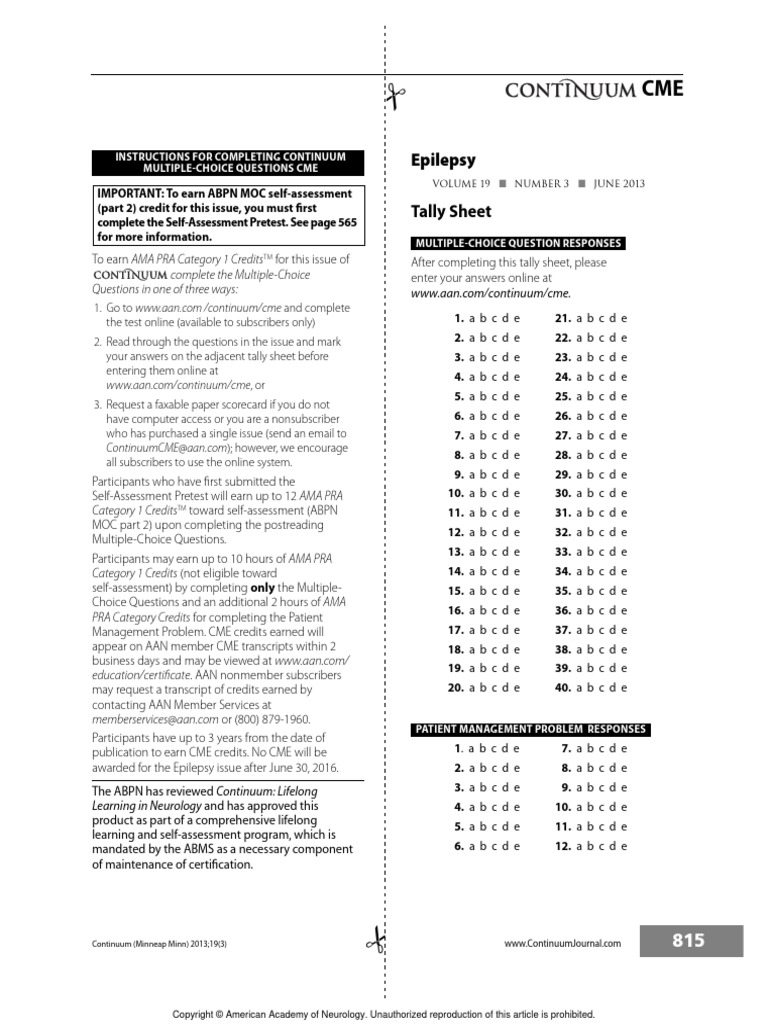 Instructions For Completing CME and Tally Sheet.25 | PDF