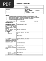 Sample Employee Clearance Certificate | PDF