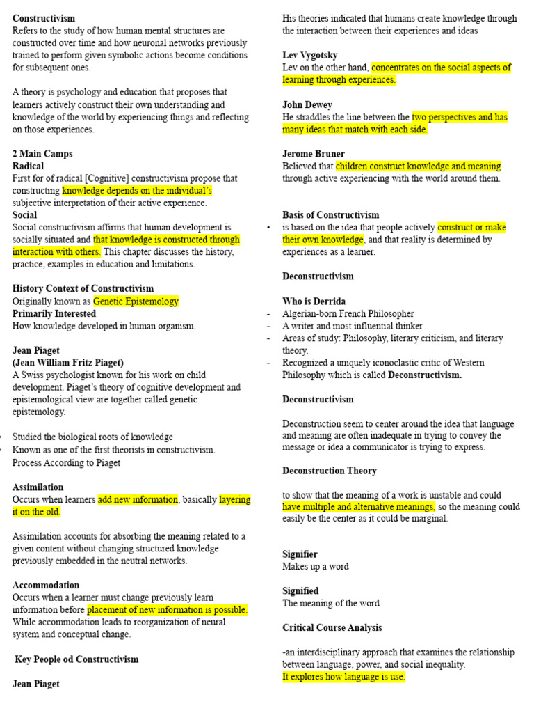 Com Theory Reviewer | Download Free PDF | Constructivism (Philosophy Of ...