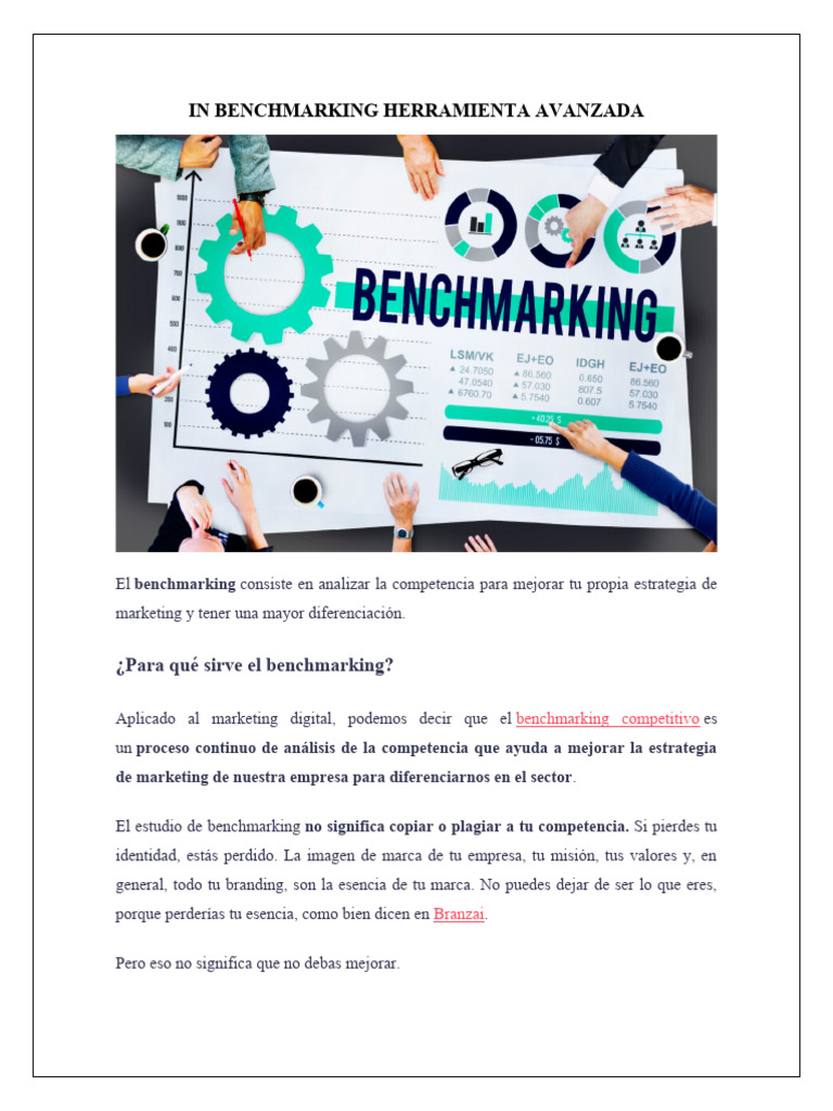 In Benchmarking | PDF | Benchmarking | Business